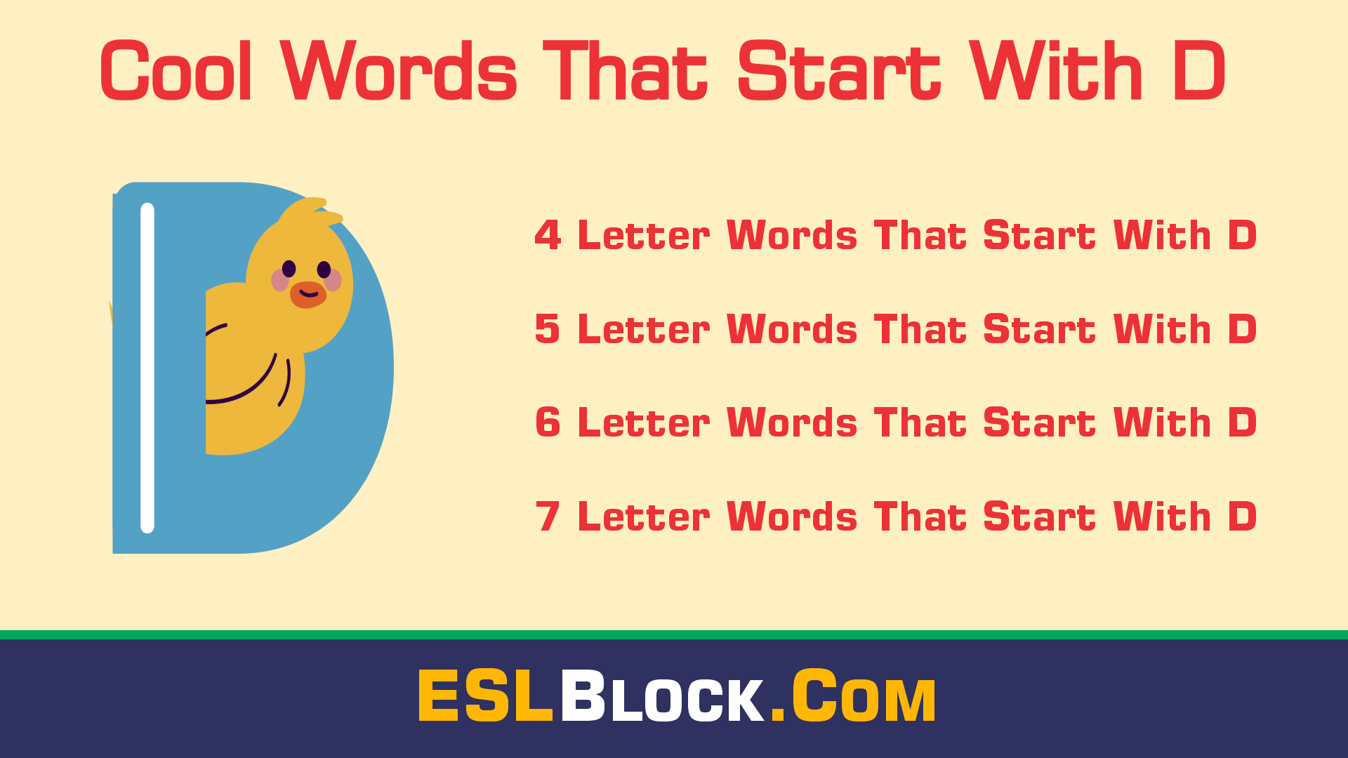 Awesome Cool Words That Start With D English As A Second Language Awesome Cool Words That Start With D English As A Second Language