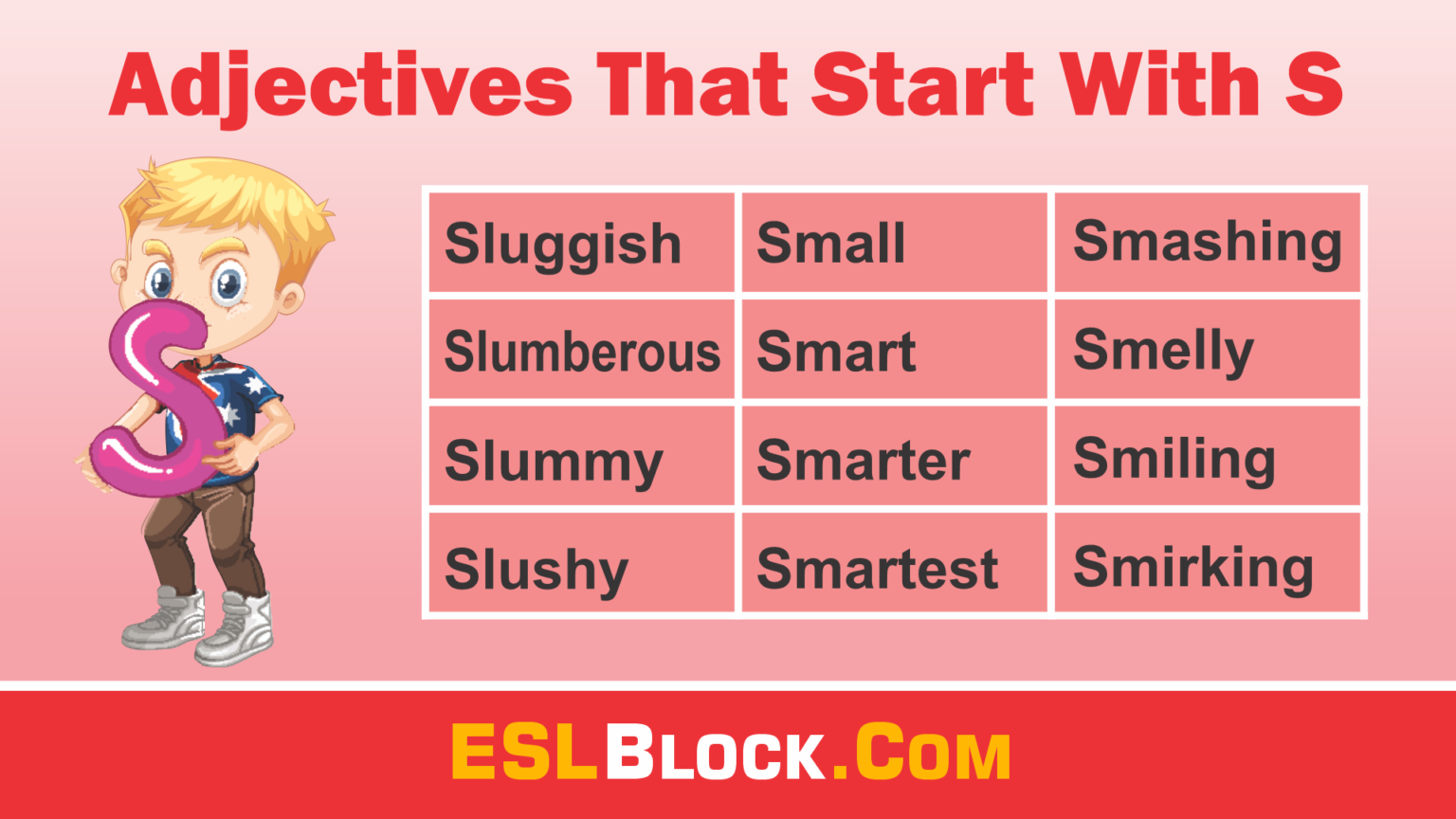 Adjectives That Start With S English As A Second Language Adjectives That Start With S English As A Second Language