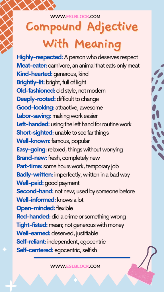 What are Compound Adjectives? - English as a Second Language