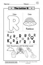 Tracing the Letter R Worksheets - English as a Second Language