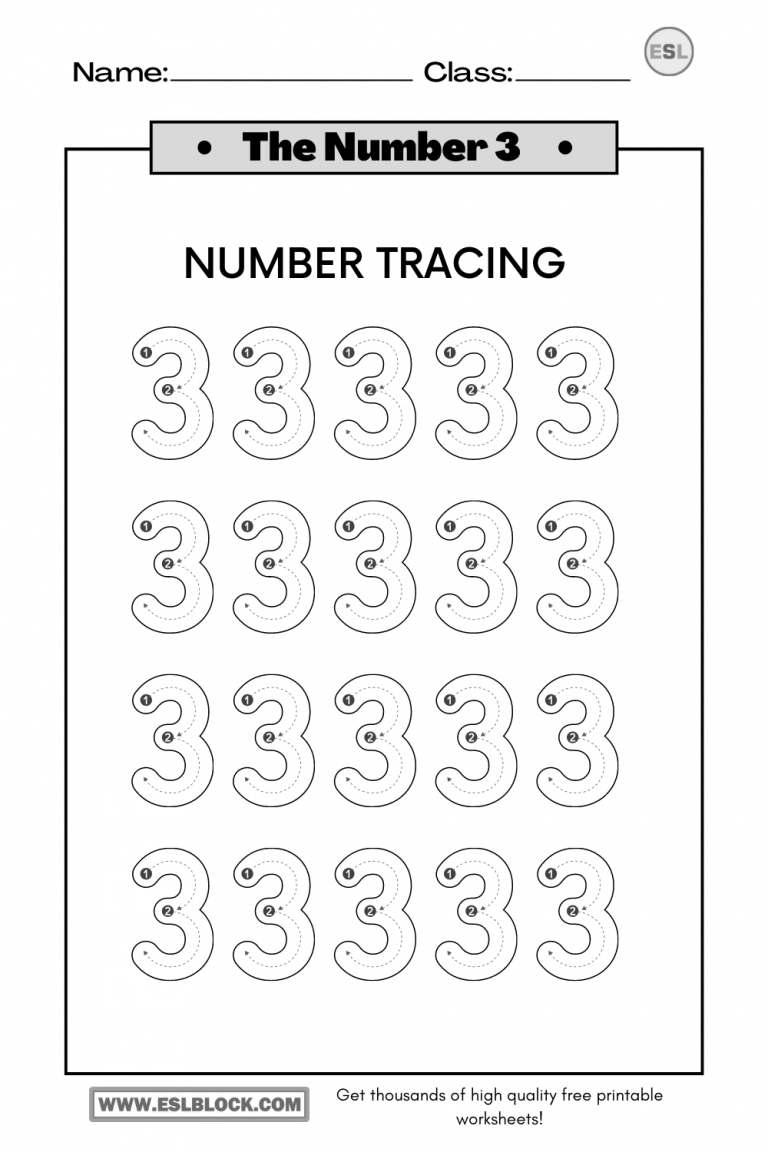 Tracing Number 3 Worksheets English As A Second Language tracing-number-3-worksheets-english-as-a-second-language