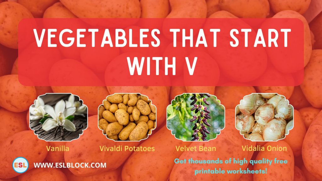 Vegetables That Start With V - English as a Second Language