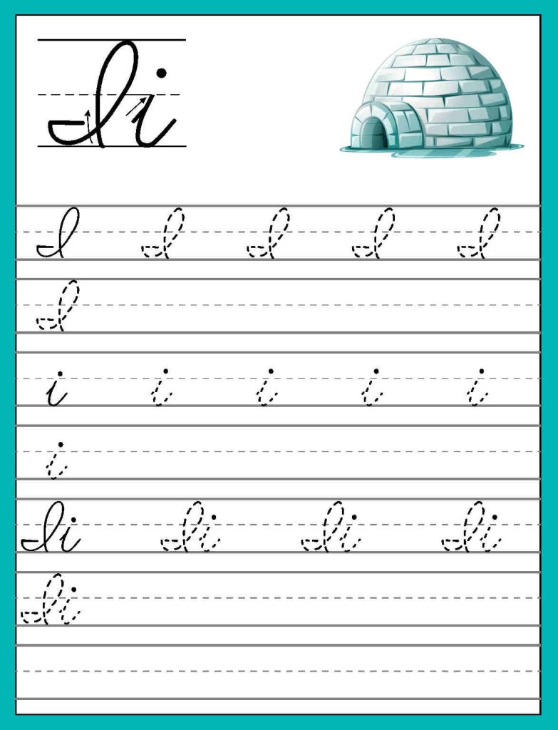 Cursive Alphabet Trace and Write Worksheets - English as a Second Language