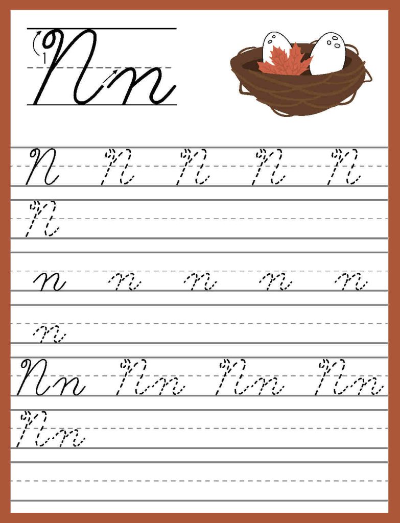 Cursive Alphabet Trace and Write Worksheets - English as a Second Language