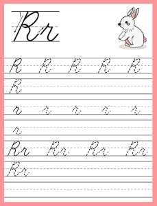 Cursive Alphabet Trace and Write Worksheets - English as a Second Language