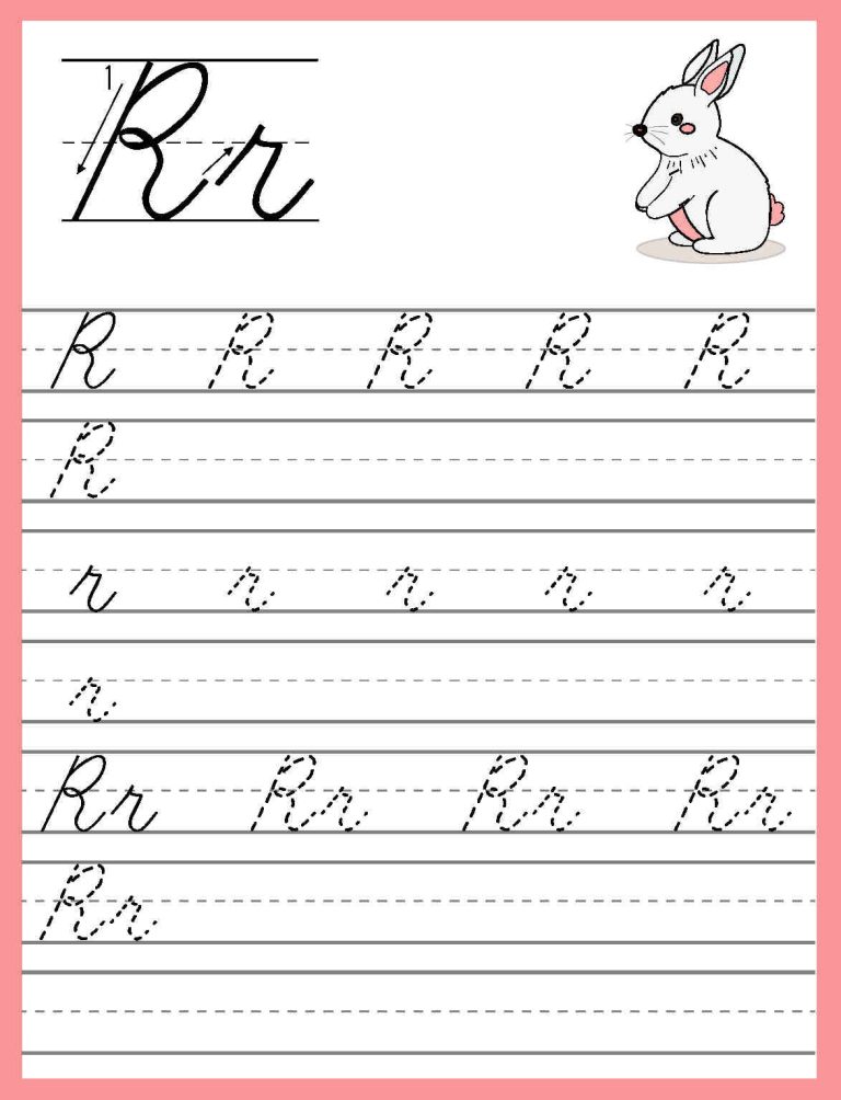 Cursive Alphabet Trace and Write Worksheets - English as a Second Language