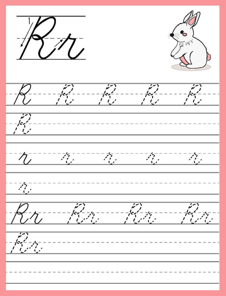 Cursive Alphabet Trace and Write Worksheets - English as a Second Language