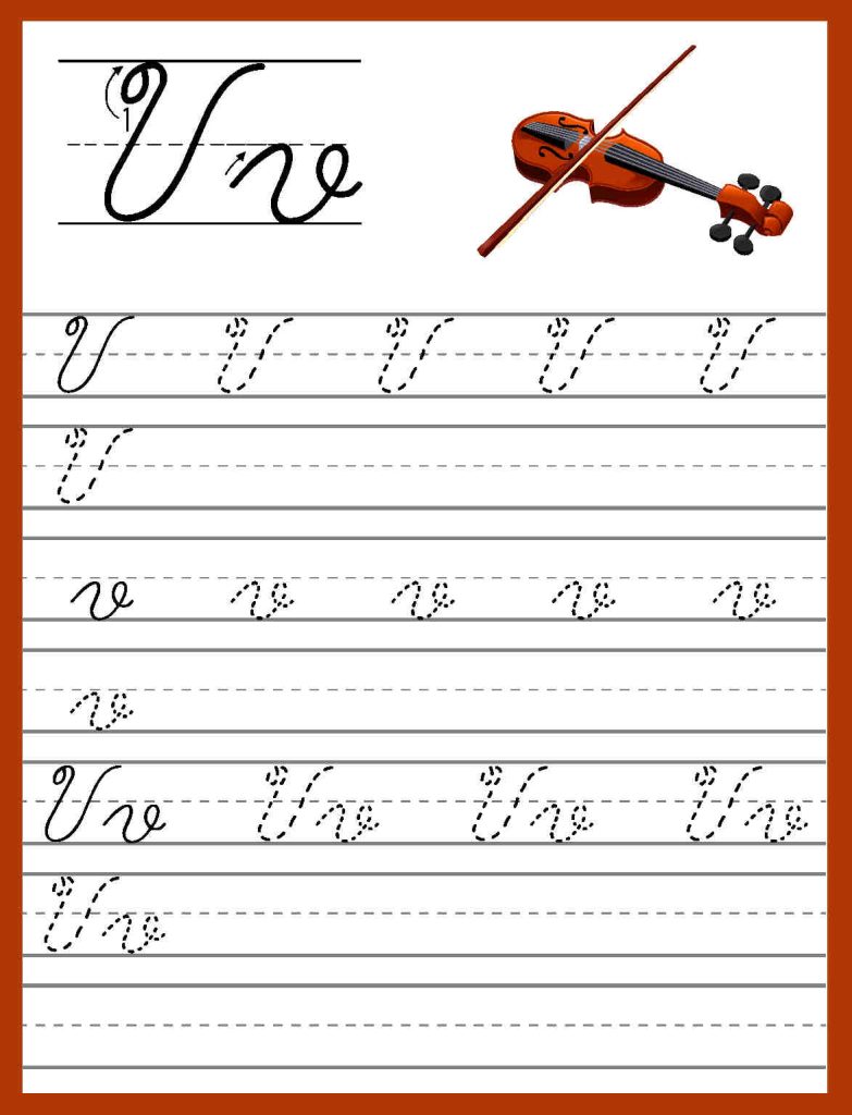 Cursive Alphabet Trace and Write Worksheets - English as a Second Language