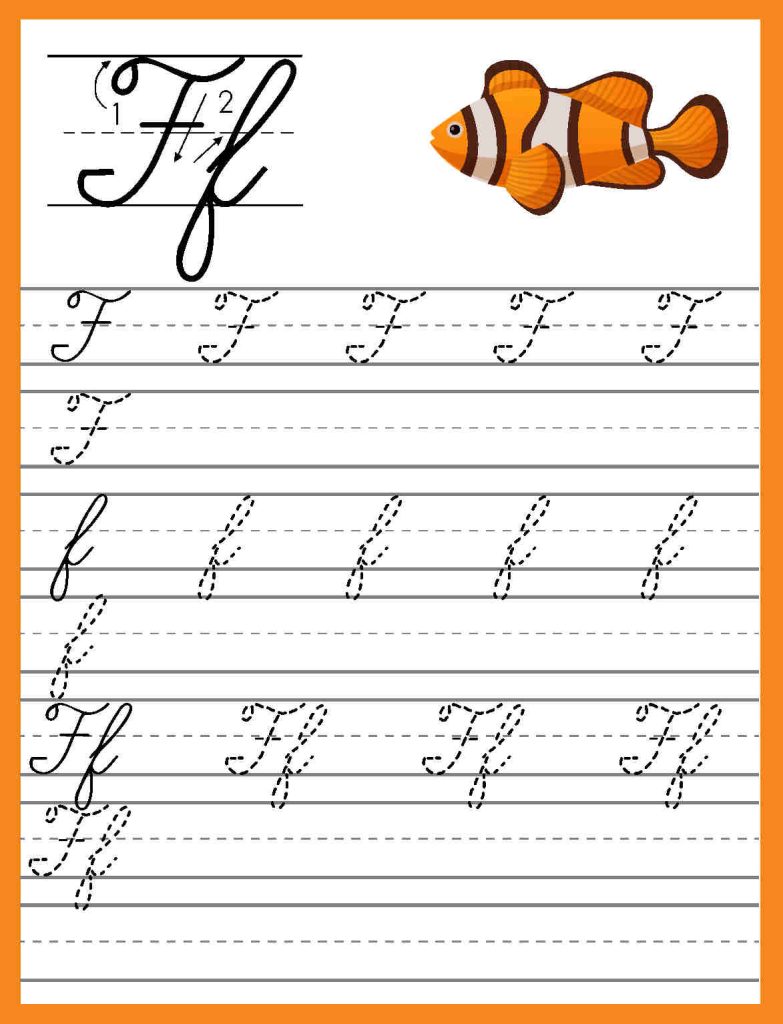 Cursive Alphabet Trace and Write Worksheets - English as a Second Language