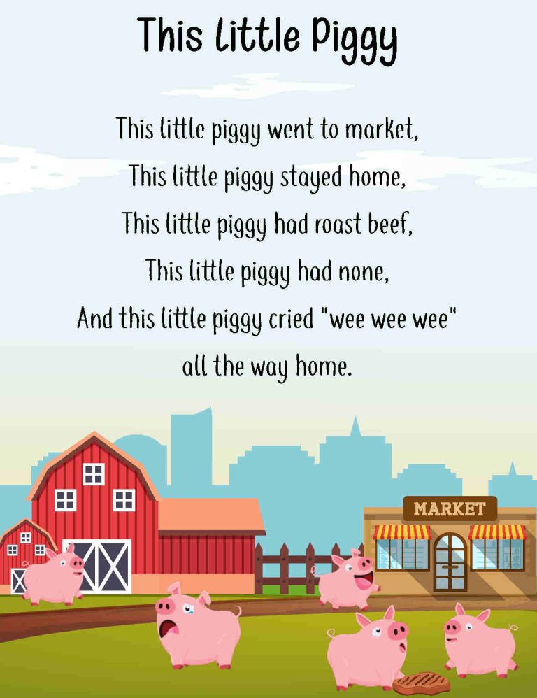 Nursery Rhyme Worksheets - English as a Second Language