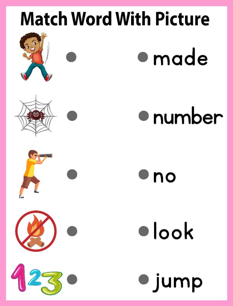 Word Recognition Worksheets - English as a Second Language