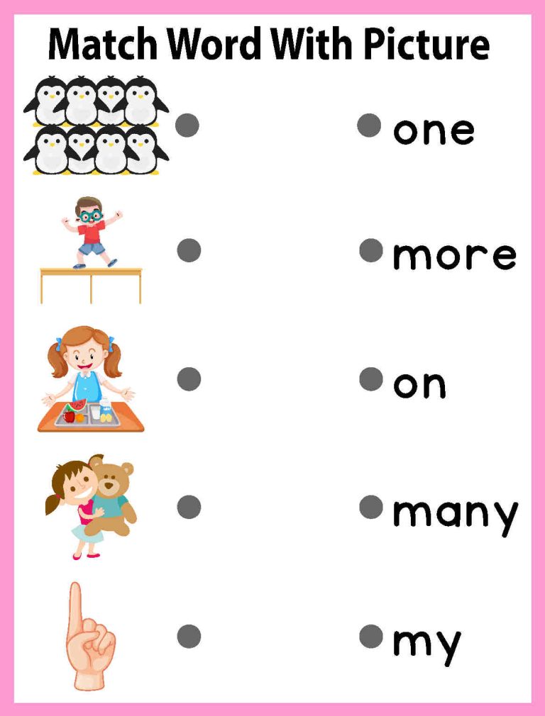 Word Recognition Worksheets - English as a Second Language