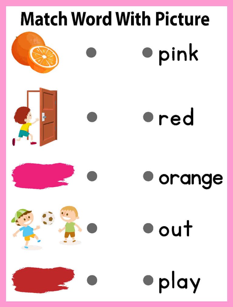 Word Recognition Worksheets - English as a Second Language